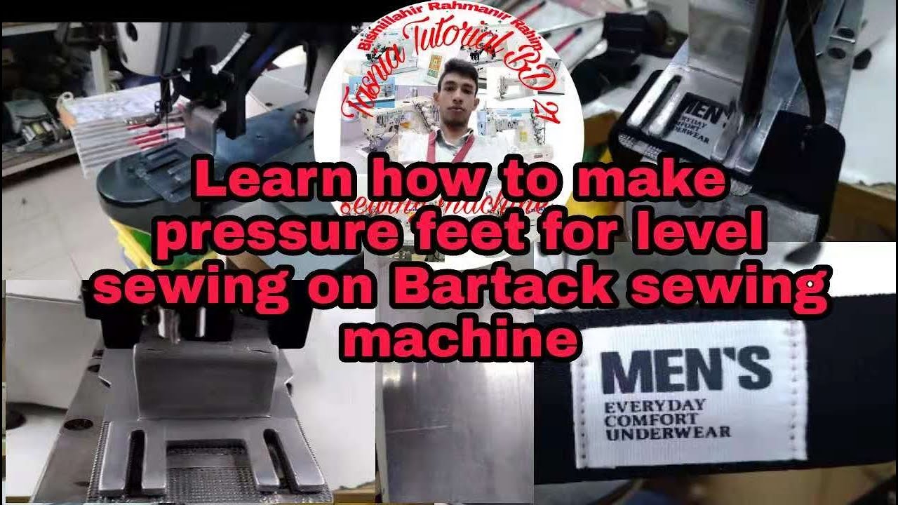 Make pressure feet for the Bartack sewing machine - YouTube