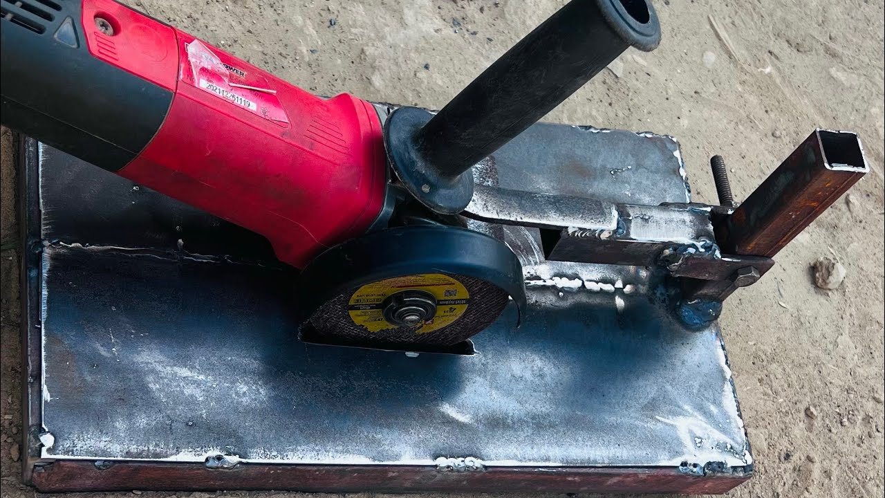 How to make Metal cutter machine with angle grinder DIY - YouTube