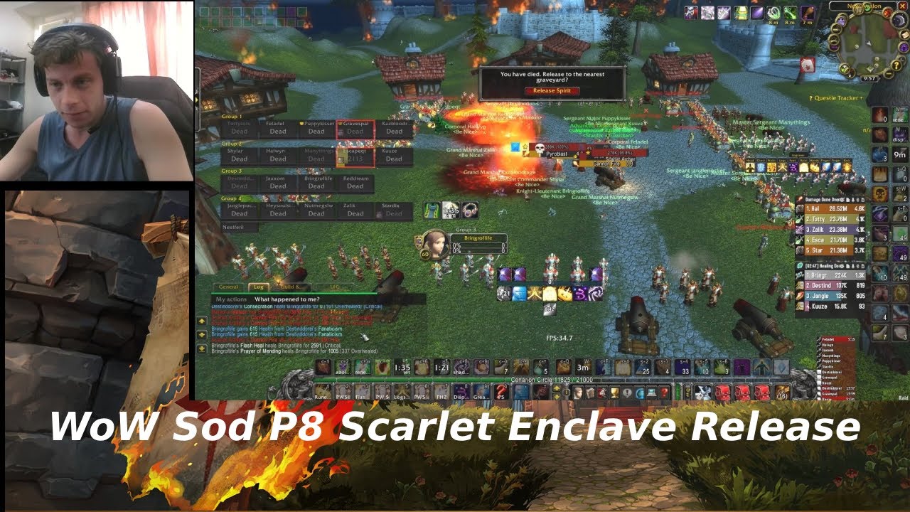 WoW SoD P8 Scarlet Enclave Release Day Raid Disc Priest PoV - YouTube