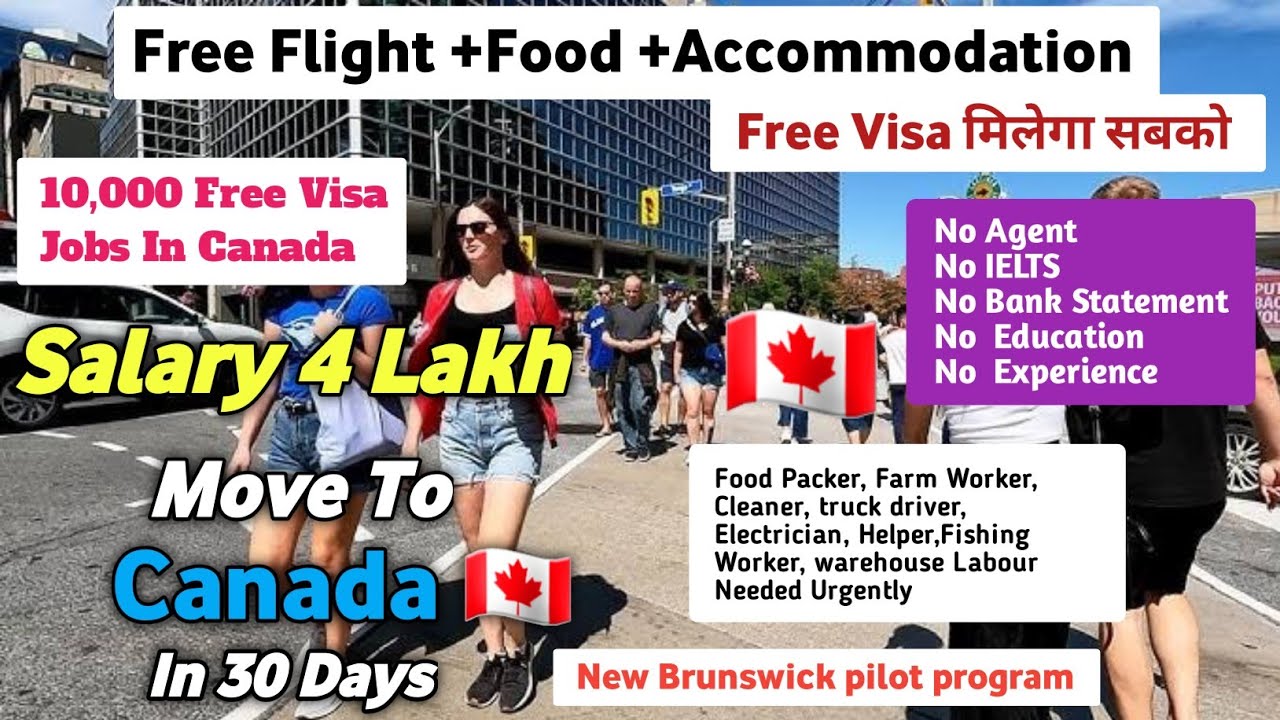 Canada 🇨🇦 Free Work Visa 2023| No IELTS | No LMIA | New brunswick pilot ...