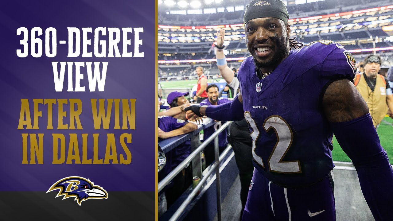 360-Degree View of Ravens Celebrating Win vs. Dallas | Baltimore Ravens ...