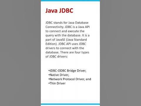 What is JDBC in Java ? - YouTube
