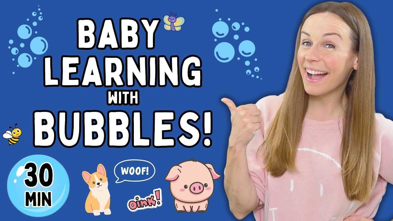 Baby Songs & Learning - Bubbles + Animals - Happy & You Know It Song - Happy You're Here! - YouTube