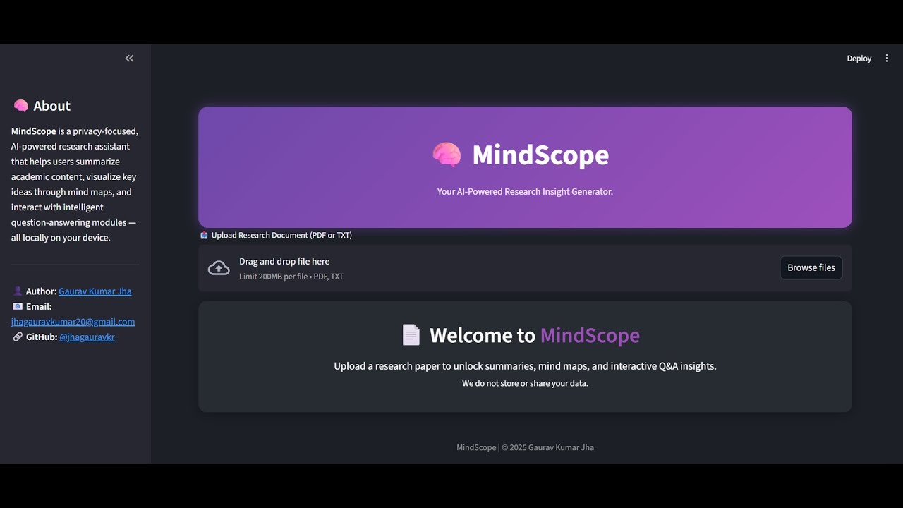 MindScope AI Research Assistant for Summarization & Q&A GenAI Internship Project - YouTube