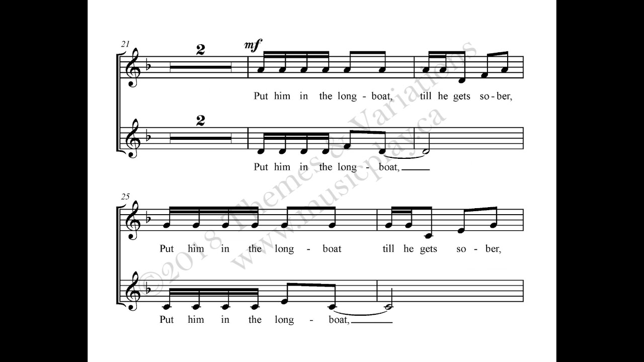 Drunken Sailor - Canadian Folk Songs for Young Voices Vol. 3 - YouTube