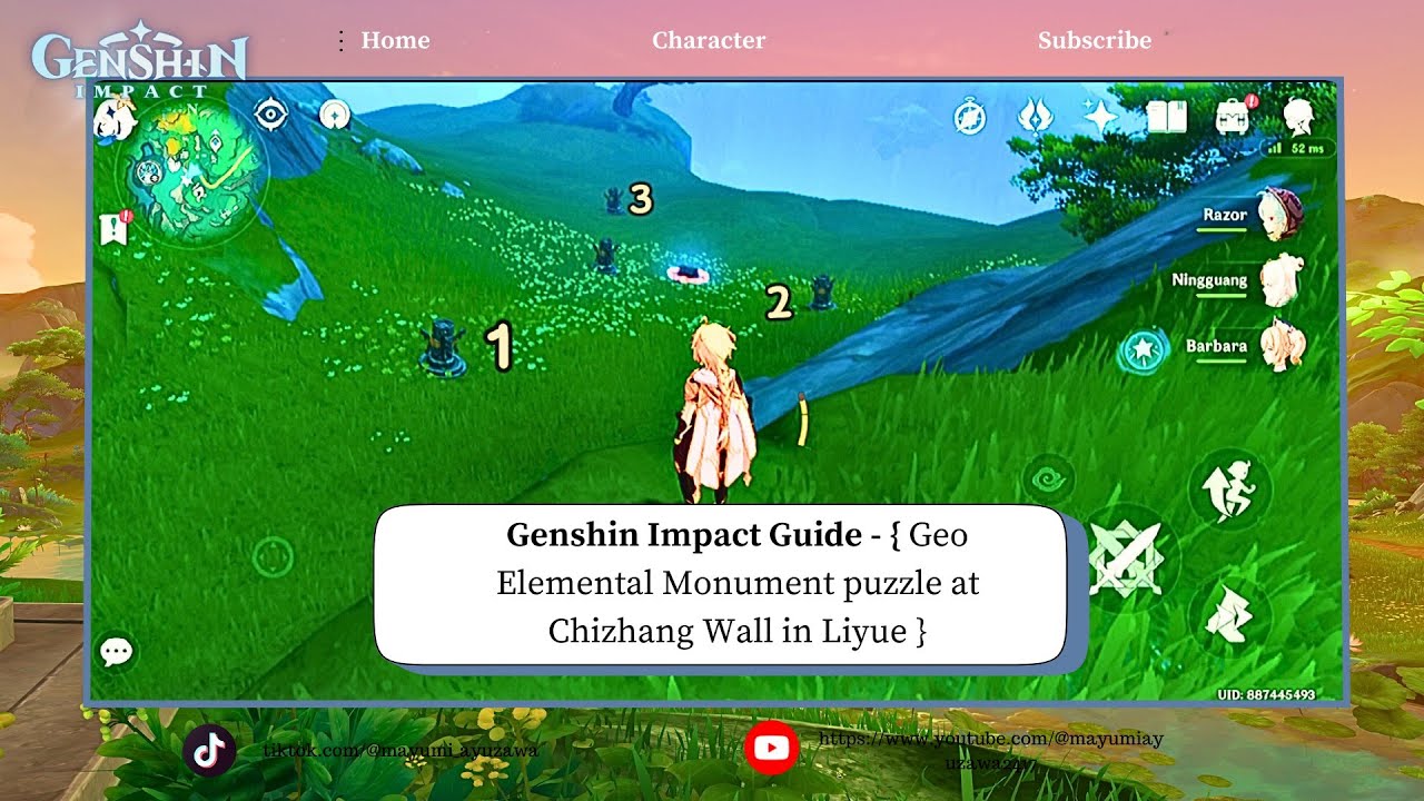 Genshin Impact Guide - { Geo Elemental Monument puzzle at Chizhang Wall ...