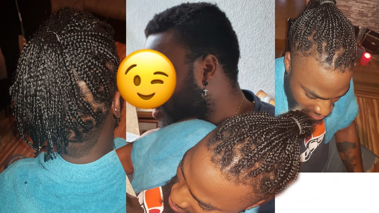 Men's Box braids Tutorial - YouTube