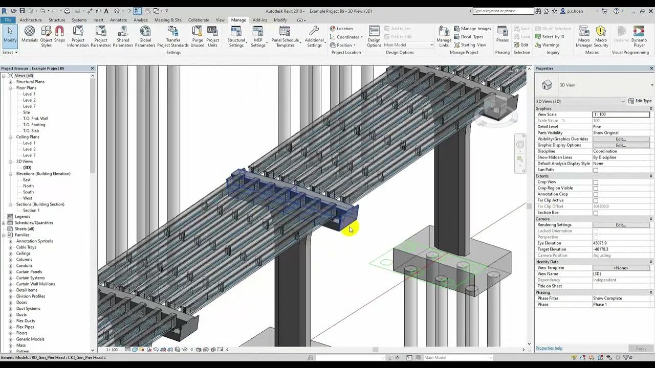 Lesson 09 : Dynamo for Setting Rebar #revit #3dmodeling #bridge #dynamo - YouTube