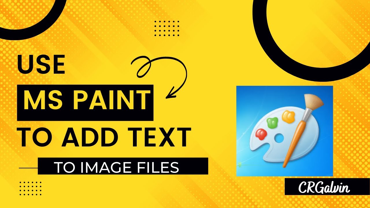 Using Paint to add text - YouTube
