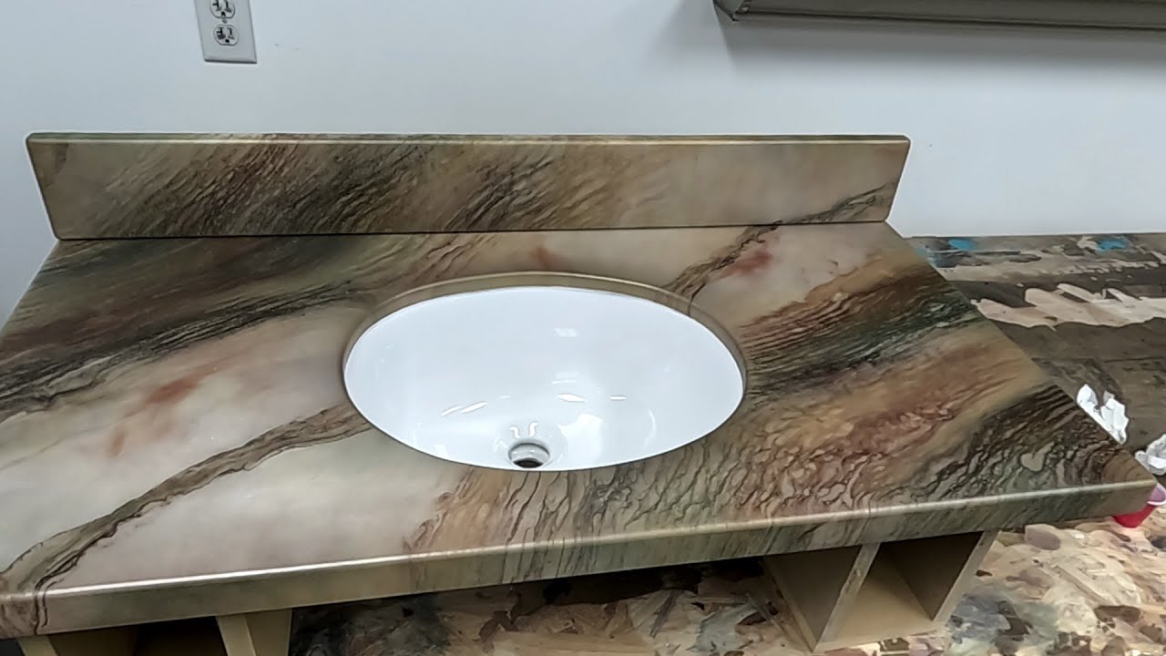 Watch how I create this beautiful Fantasy Marble vanity top using Stone ...