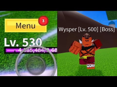DEFEATING WYSPER LEVEL [530] | ROBLOX BLOX FRUIT - YouTube