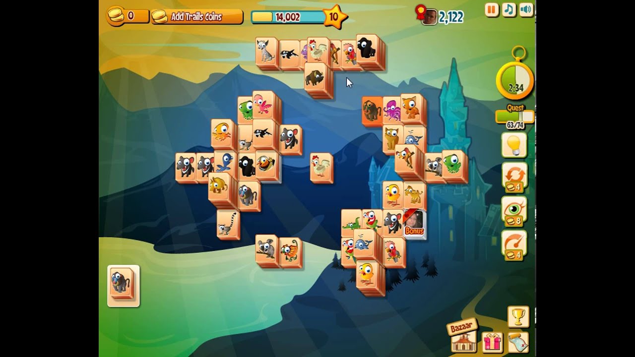 Mahjong Trails Level 20 - Roads - YouTube
