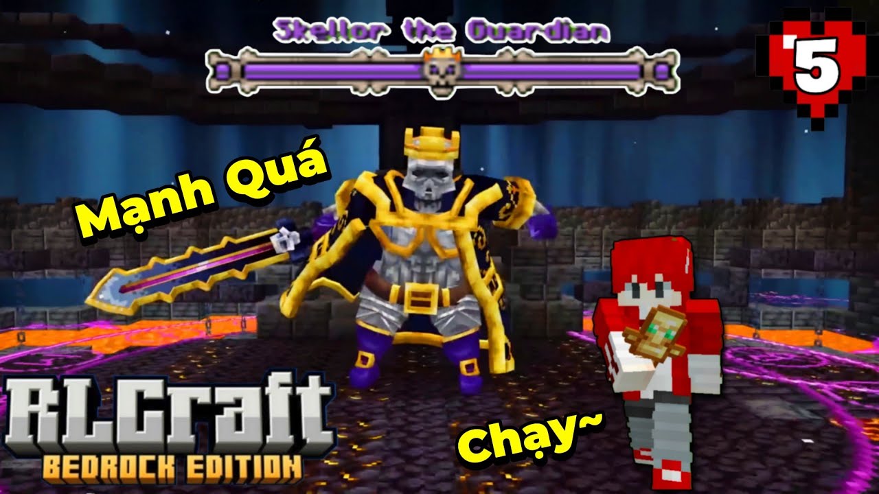 MINECRAFT RLCRAFT BEDROCK TẬP 5 CHINH PHỤC THÁP BOSS VÀ HẠ GỤC SKELETON ...