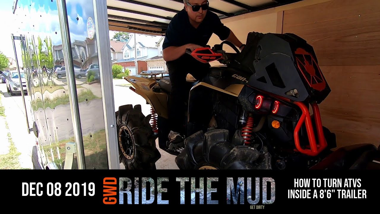 How to turn ATVs inside a 8'6" trailer - YouTube