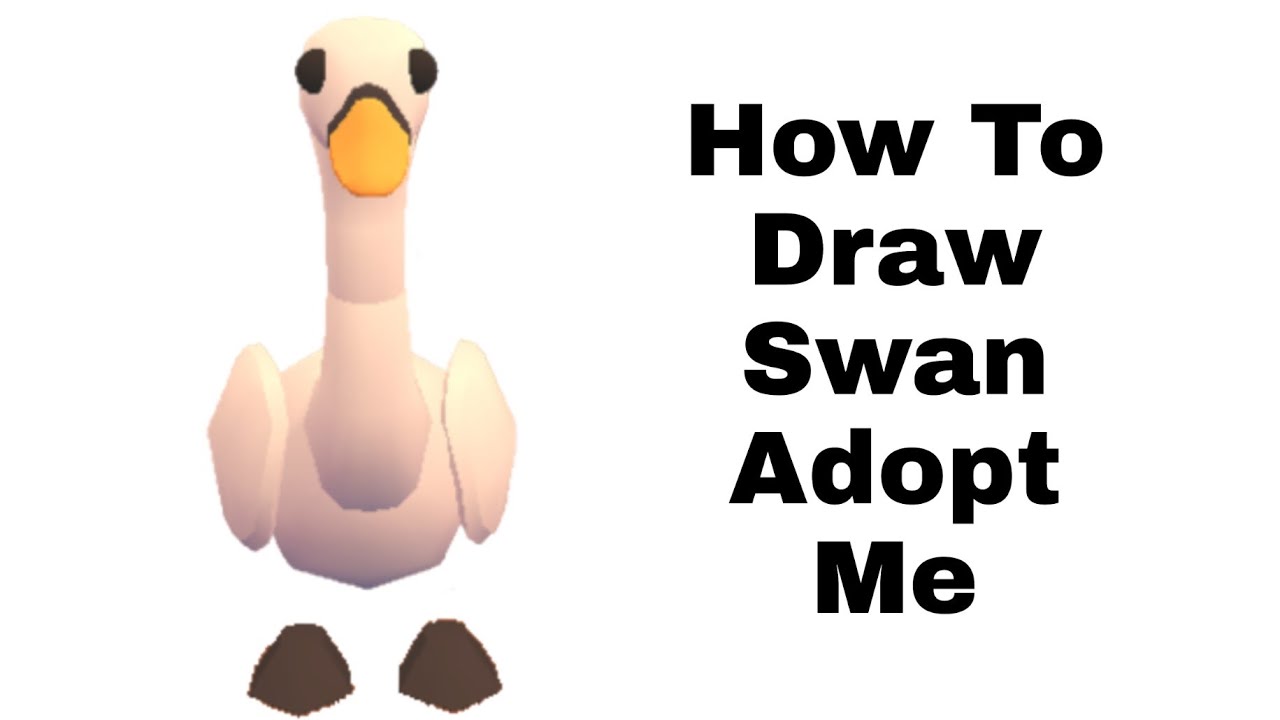 How To Draw Swan From Roblox Adopt Me - Step By Step - YouTube
