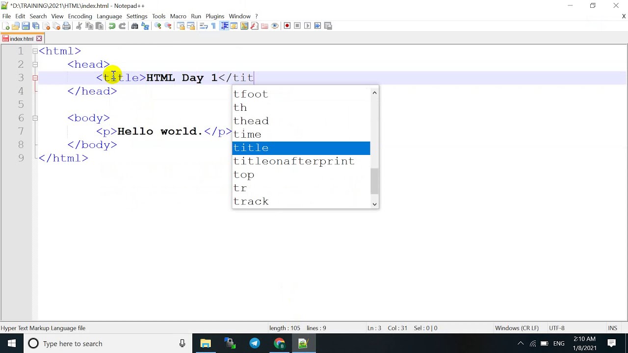 Html Day 1 Youtube