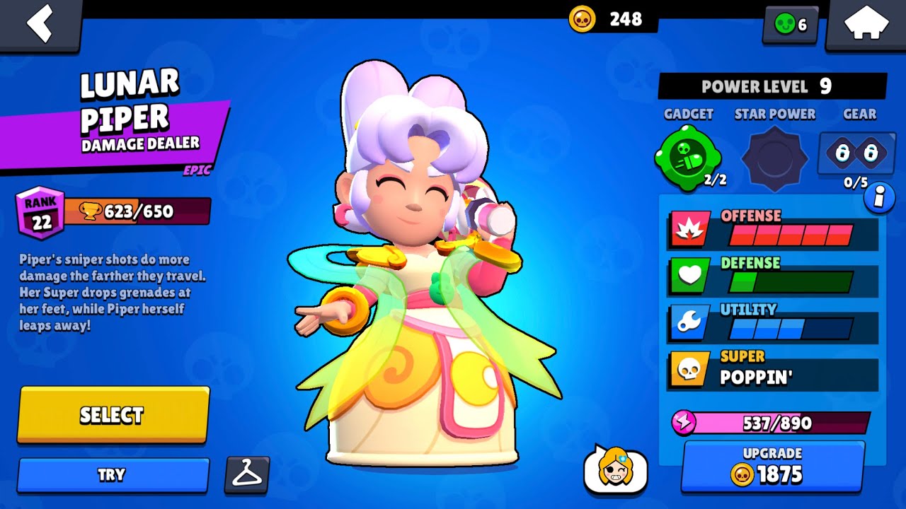 Brawl Stars - Lunar Piper Gameplay - YouTube