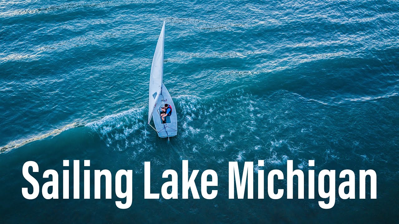 Sailing Lake Michigan, Northwestern University, Evanston Illinois | 4K ...