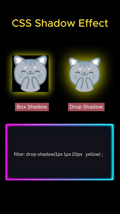 Box Shadow VS Drop Shadow CSS 👾 #viralvideo #viralshort #css #html #youtube #music #webdesign ...