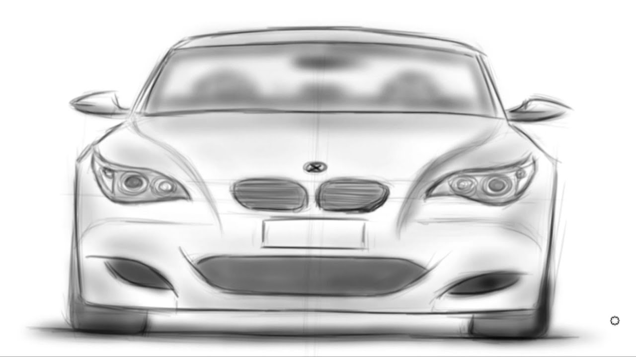 How To Draw A Bmw M5 Step By Step Easy Youtube