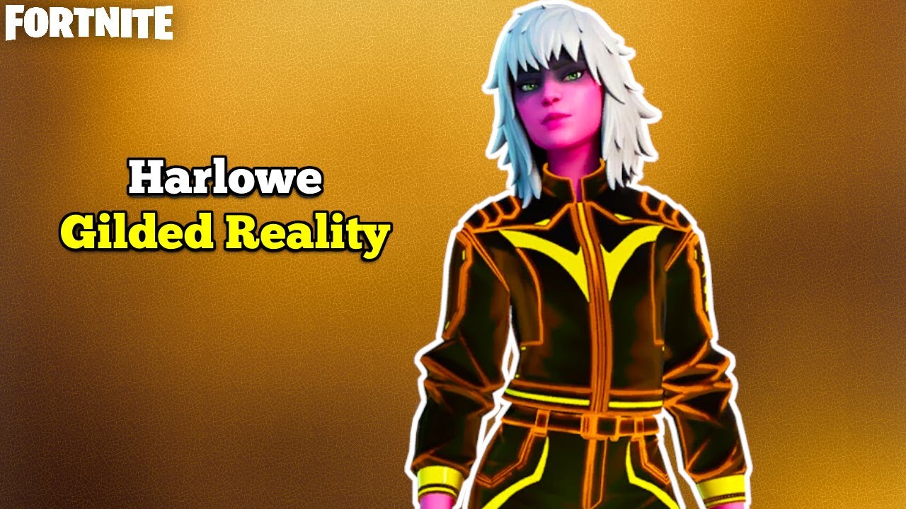 *NEW* HARLOWE GILDED REALITY STYLE SKIN GAMEPLAY - FORTNITE BATTLE PASS ...