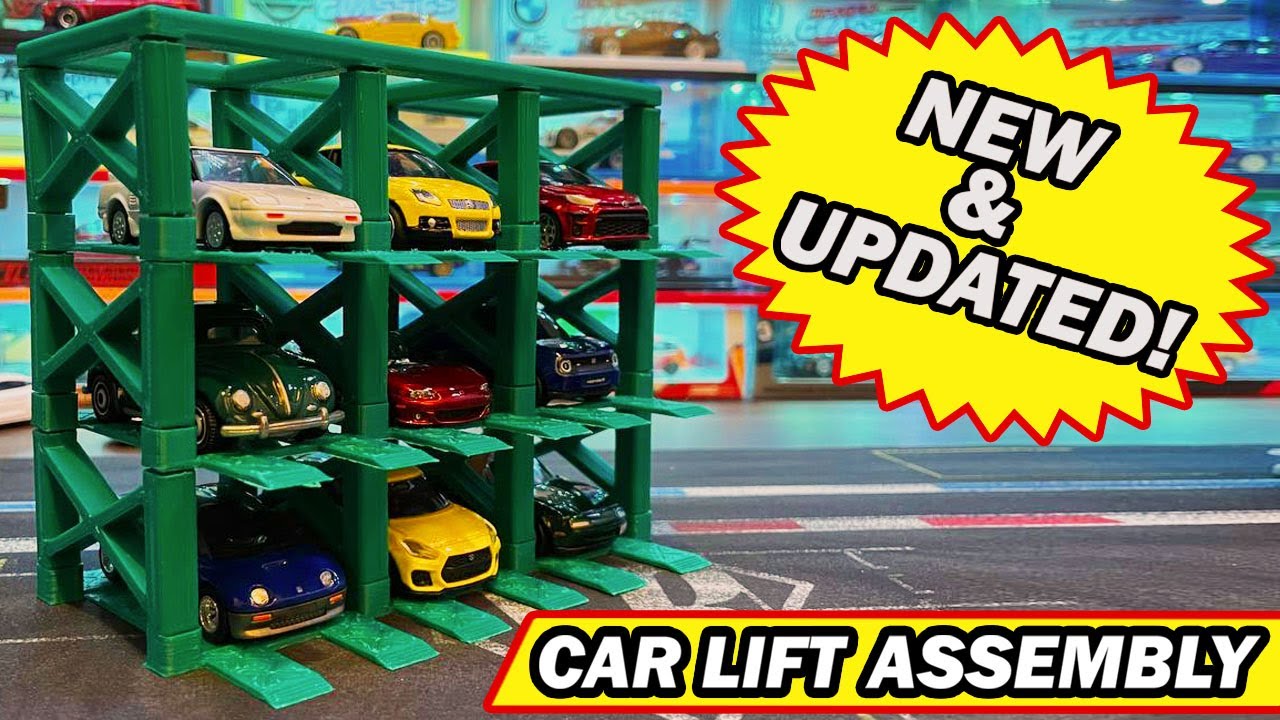 3D Printed Car Lifts for Hot Wheels & 1/64 Scale Cars (New & Updated ...