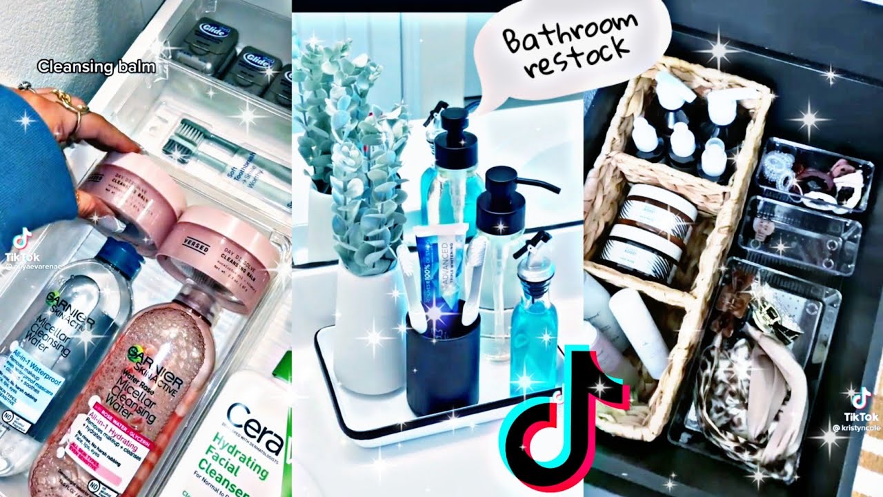 Satisfying Bathroom Restock and Organizing / TikTok compilation #49 ...