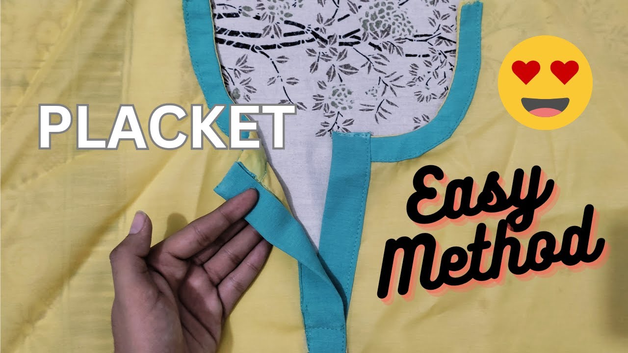 Placket cutting and stitching | Perfect placket stitching | Placket ...