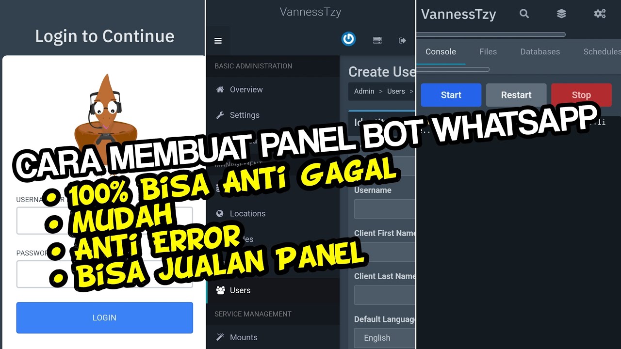 CARA MEMBUAT PANEL BOT WHATSAPP TERBARU 2023!! || BISA JUALAN PANEL😱 ...
