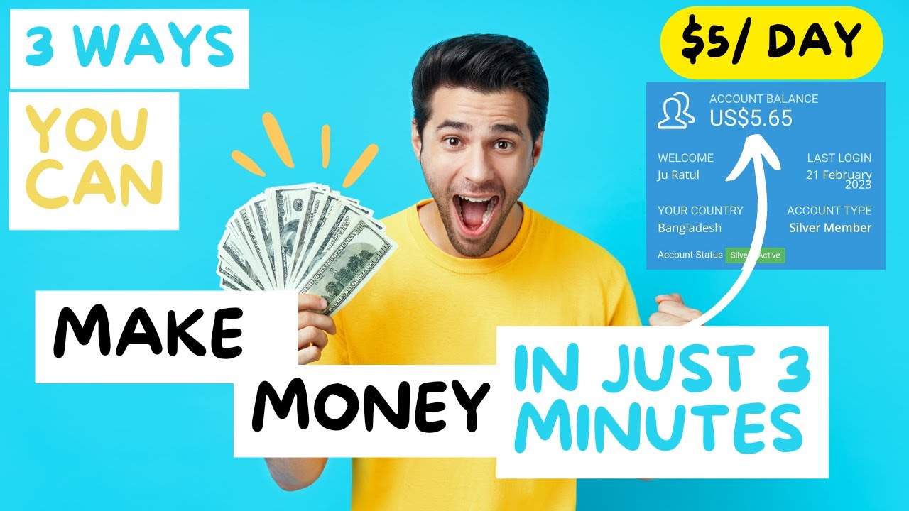 3 ways you can make money in just 3 minutes - YouTube