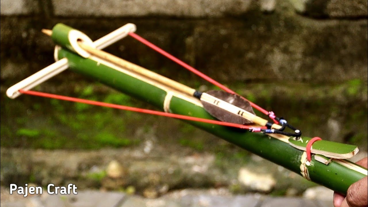 Bamboo Crossbow - How To Make A Powerful Crossbow From Bamboo - YouTube
