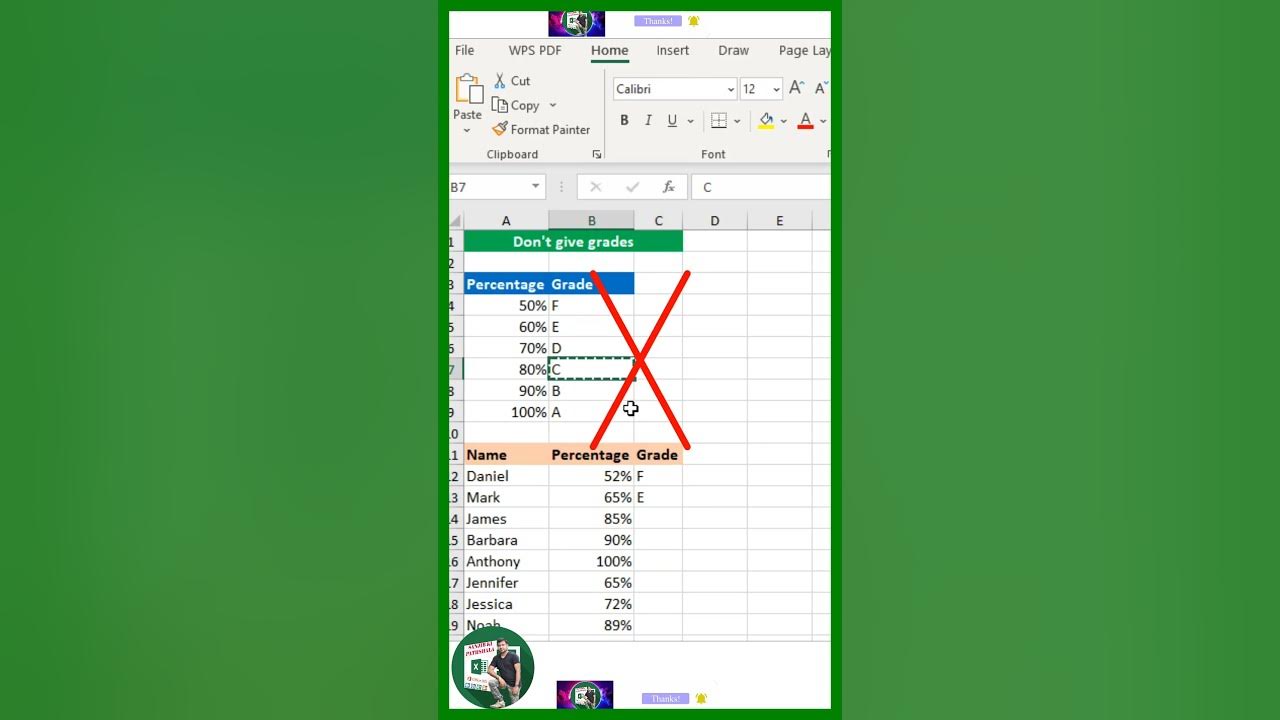 Grades Calculation In Excel 👍Sanjib Ki Pathshala #exceltips #exceltricks #exceltutorial #msexcel ...