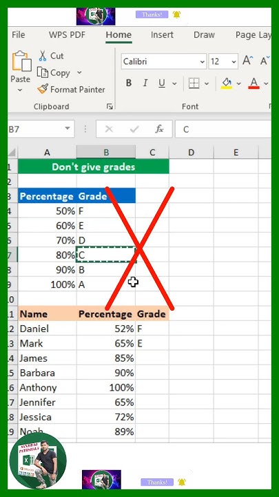 Grades Calculation In Excel 👍Sanjib Ki Pathshala #exceltips #exceltricks #exceltutorial #msexcel ...