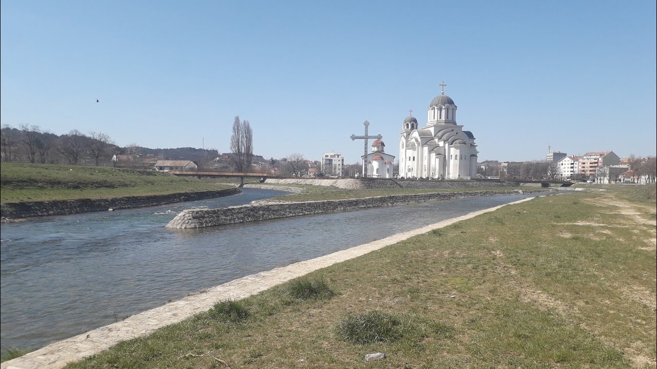 Valjevo, usce reke Gradac u Kolubaru, Saborni Hram Hristovog Vaskrsenja ...