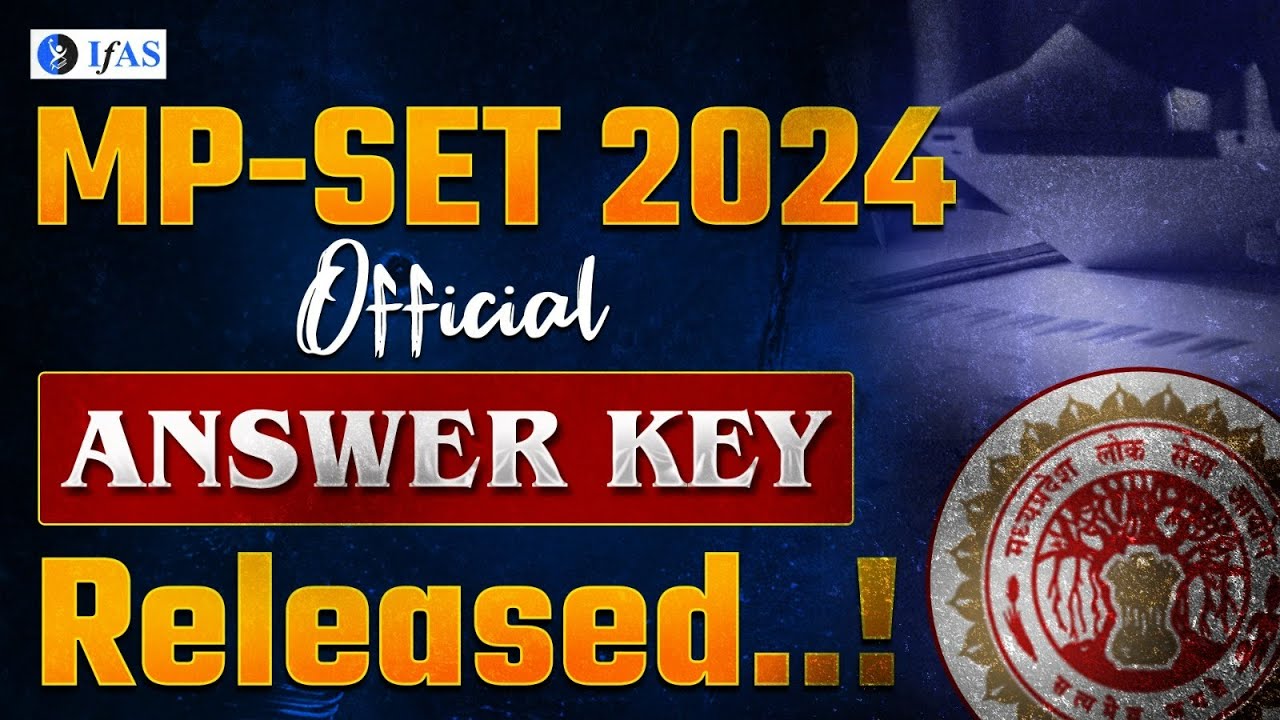 MP - SET 2024 | Official Answer Key Releases. Check Now! - YouTube