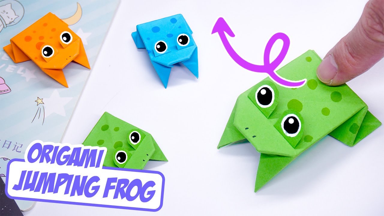 Origami Jumping Frog || How to make paper jumping frog fidget toy - YouTube