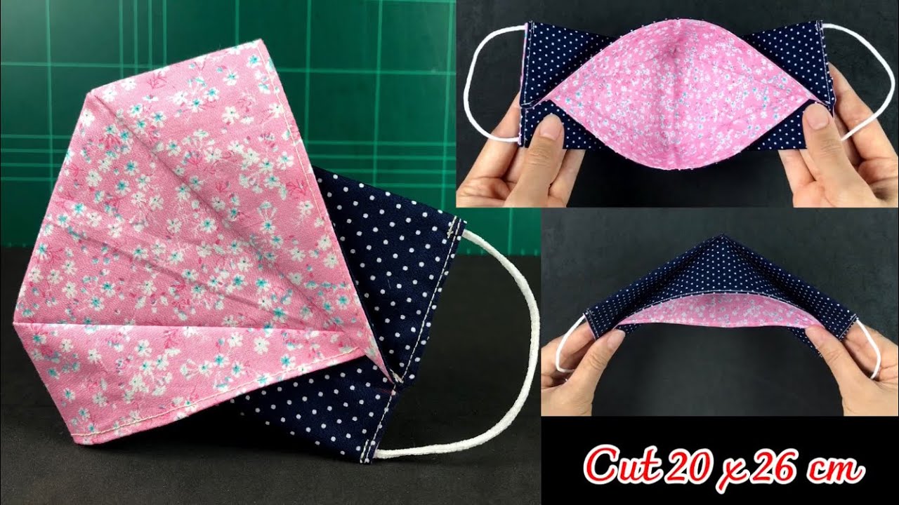 Cute 🔥🔥 3D Face mask sewing tutorial. - YouTube