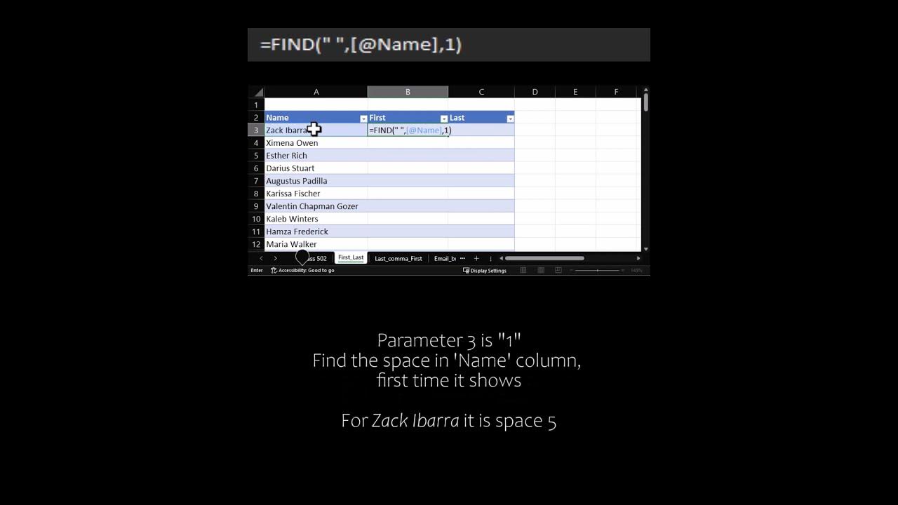 Excel Formula Split First And Last Name YouTube excel-formula-split-first-and-last-name-youtube