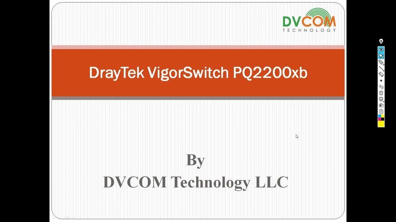 Overview on DrayTek VigorSwitch PQ2200xb | DVCOM Technical Lab - YouTube