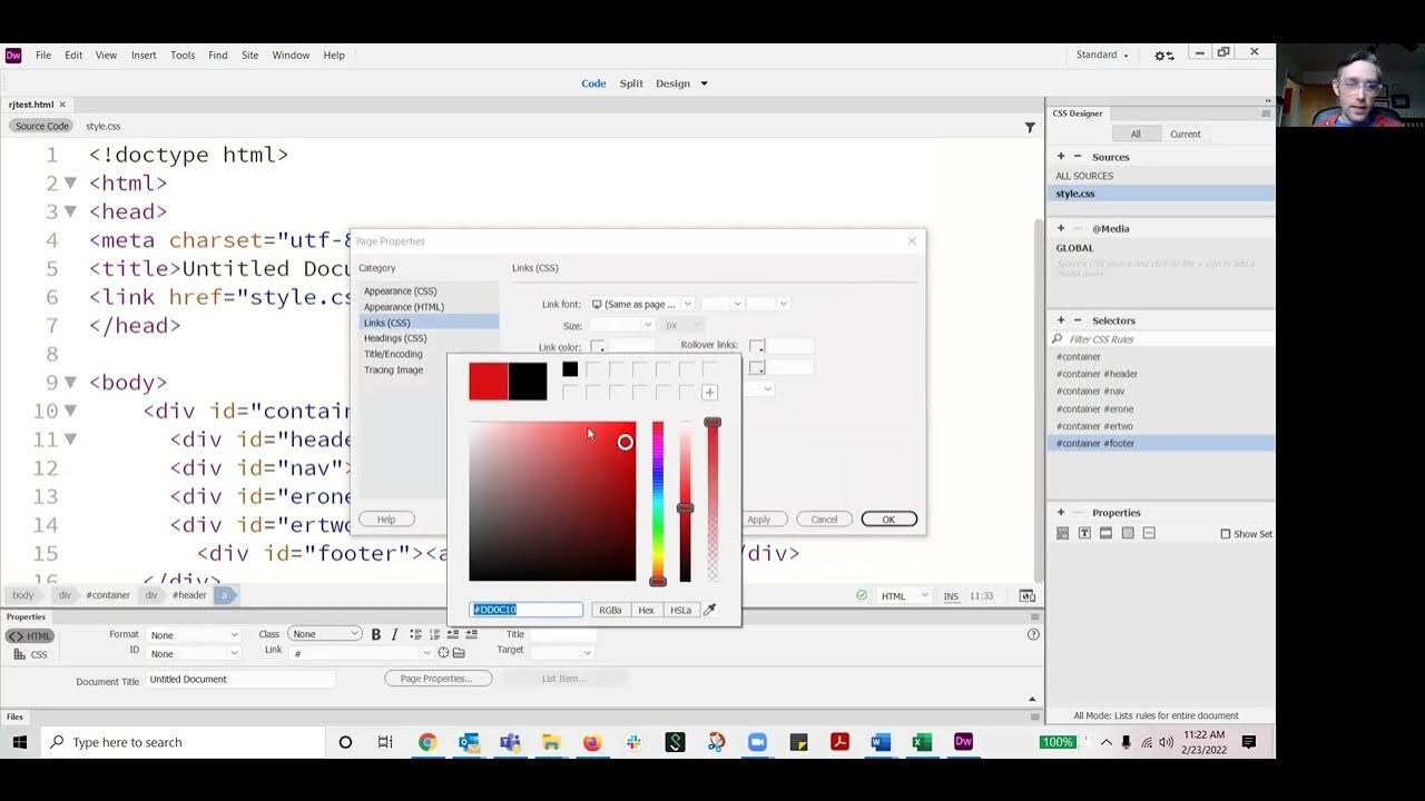 Responsive Coding in Dreamweaver - YouTube