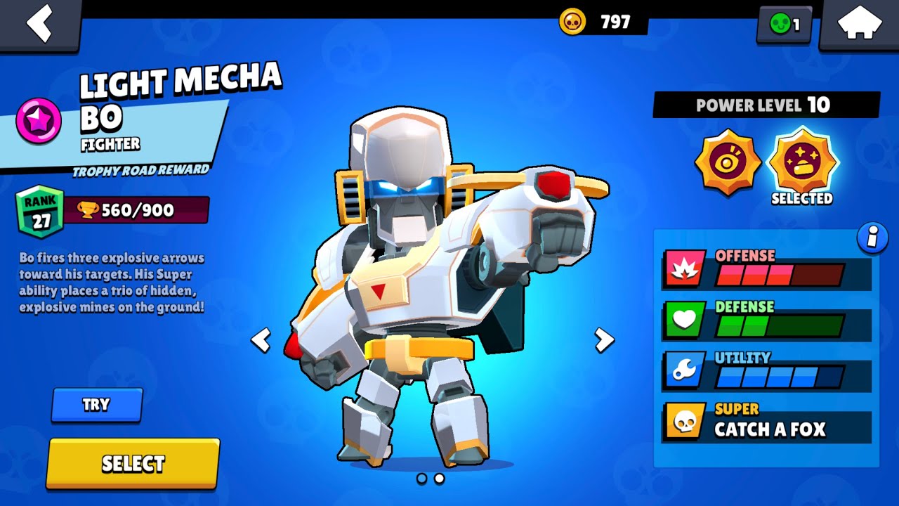 Light Mecha Bo (Snare A Bear) - BRAWL STARS Long -:- Anh - YouTube