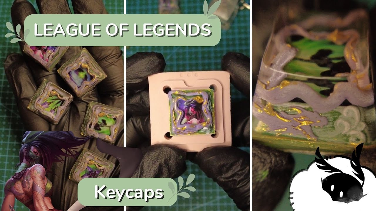 LEAGUE OF LEGENDS | Akali | Artisan Keycaps | Making Process 🌱 - YouTube