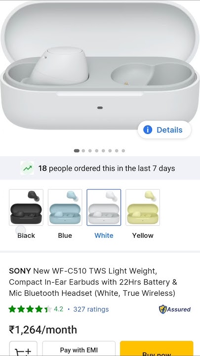 SONY WF-C510 TWS Buds @ ₹3,990 – Crystal Clear Sound! 🚀 - YouTube
