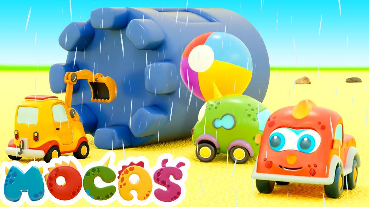 Mocas Little Monster Cars build a sand castle! New episodes & baby ...