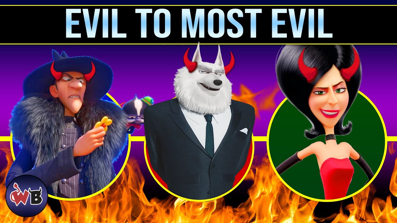 Illumination Animated Villains: Evil to Most Evil - YouTube