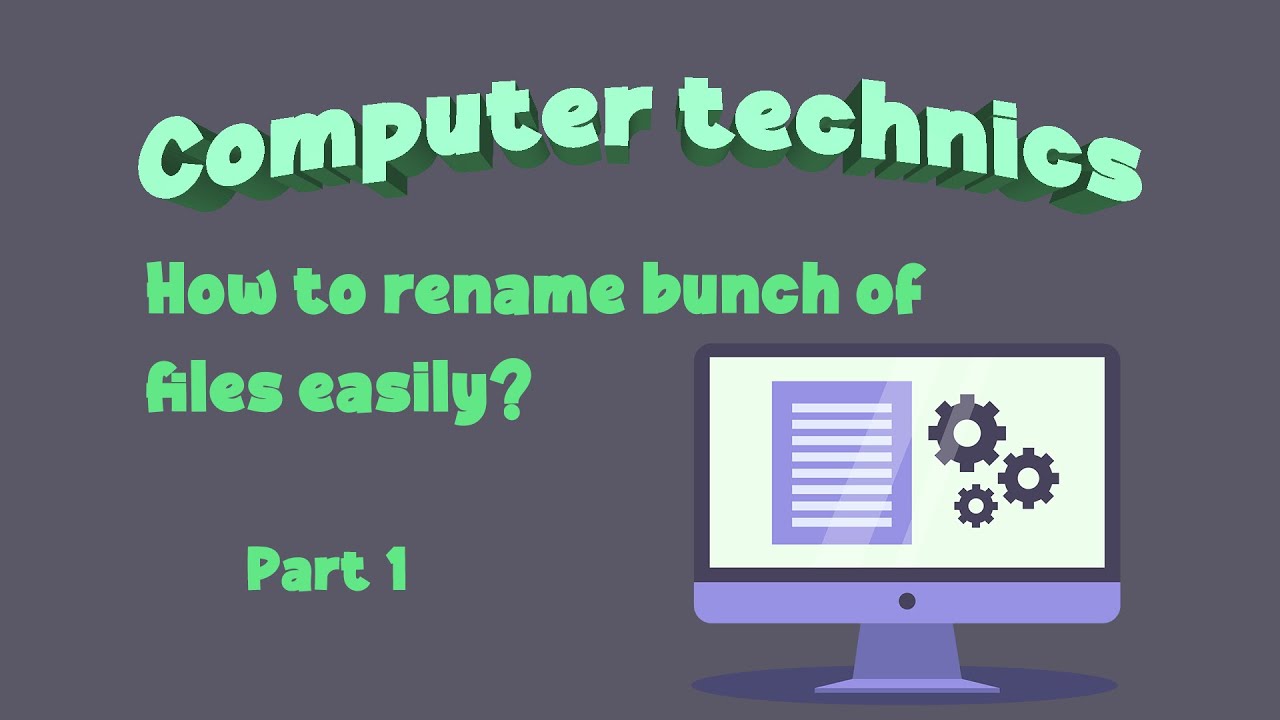 How To Rename Bunch Of Files At Once YouTube How To Rename Bunch Of Files At Once YouTube