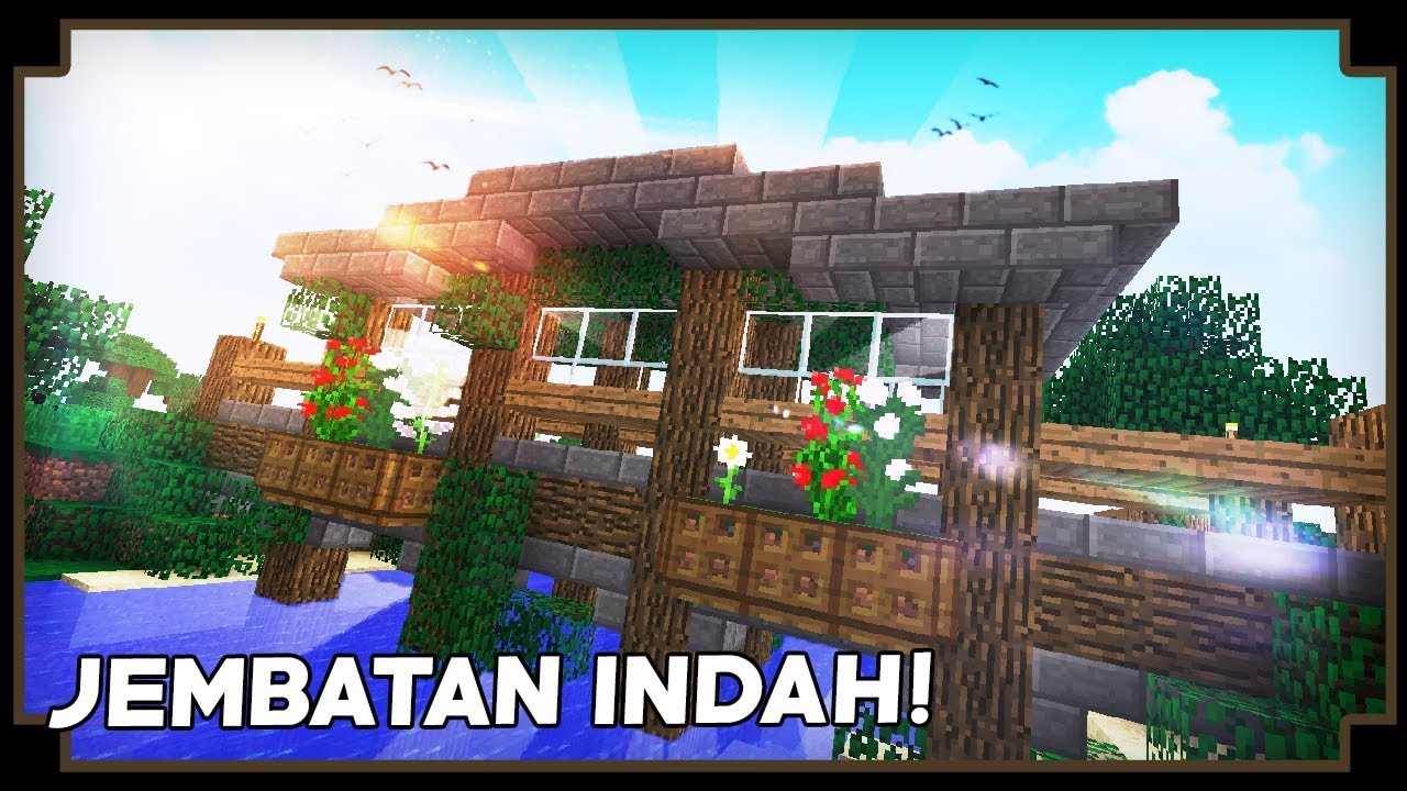 CARA MEMBUAT JEMBATAN - Minecraft Indonesia - YouTube