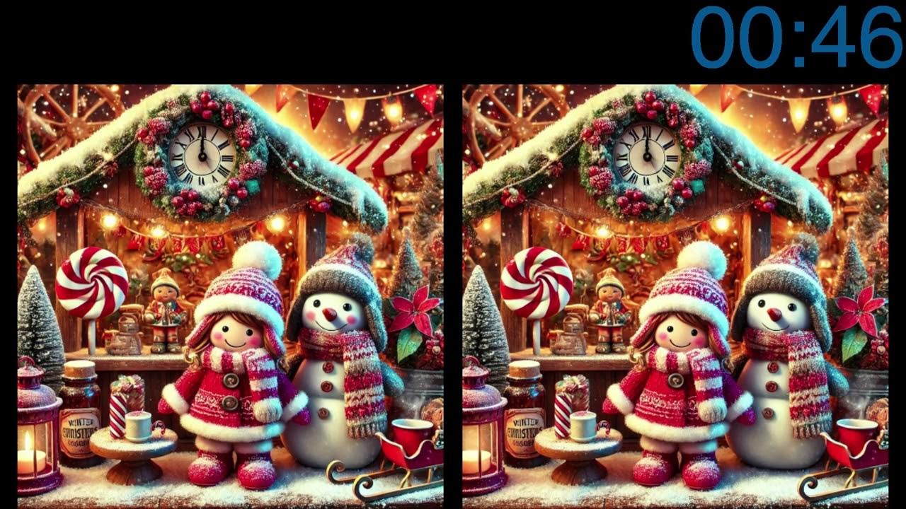 Christmas/Holidays themed CHALLENGE: find 6 differences ... GOOD LUCK ...