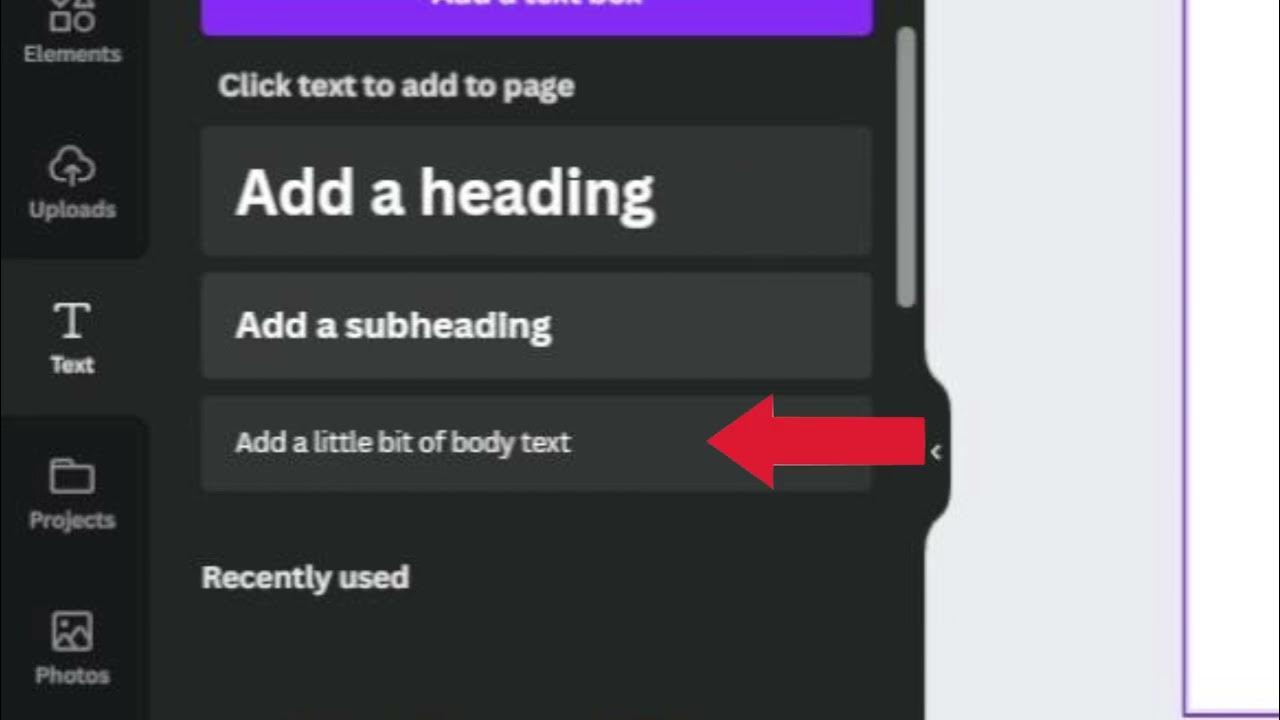 Adding text to Canva PC - YouTube