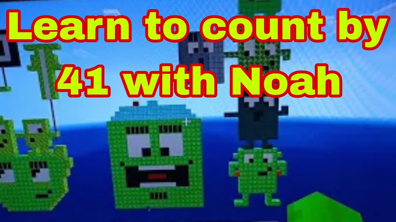 Learn to count by 41 with Noah, Minecraft Number blocks - YouTube